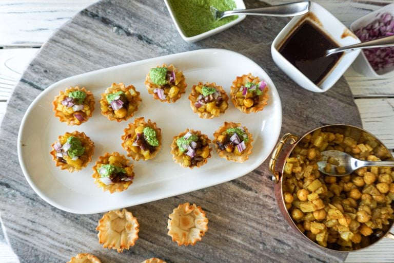 Phyllo Chaat Cups - Share the Spice Snack