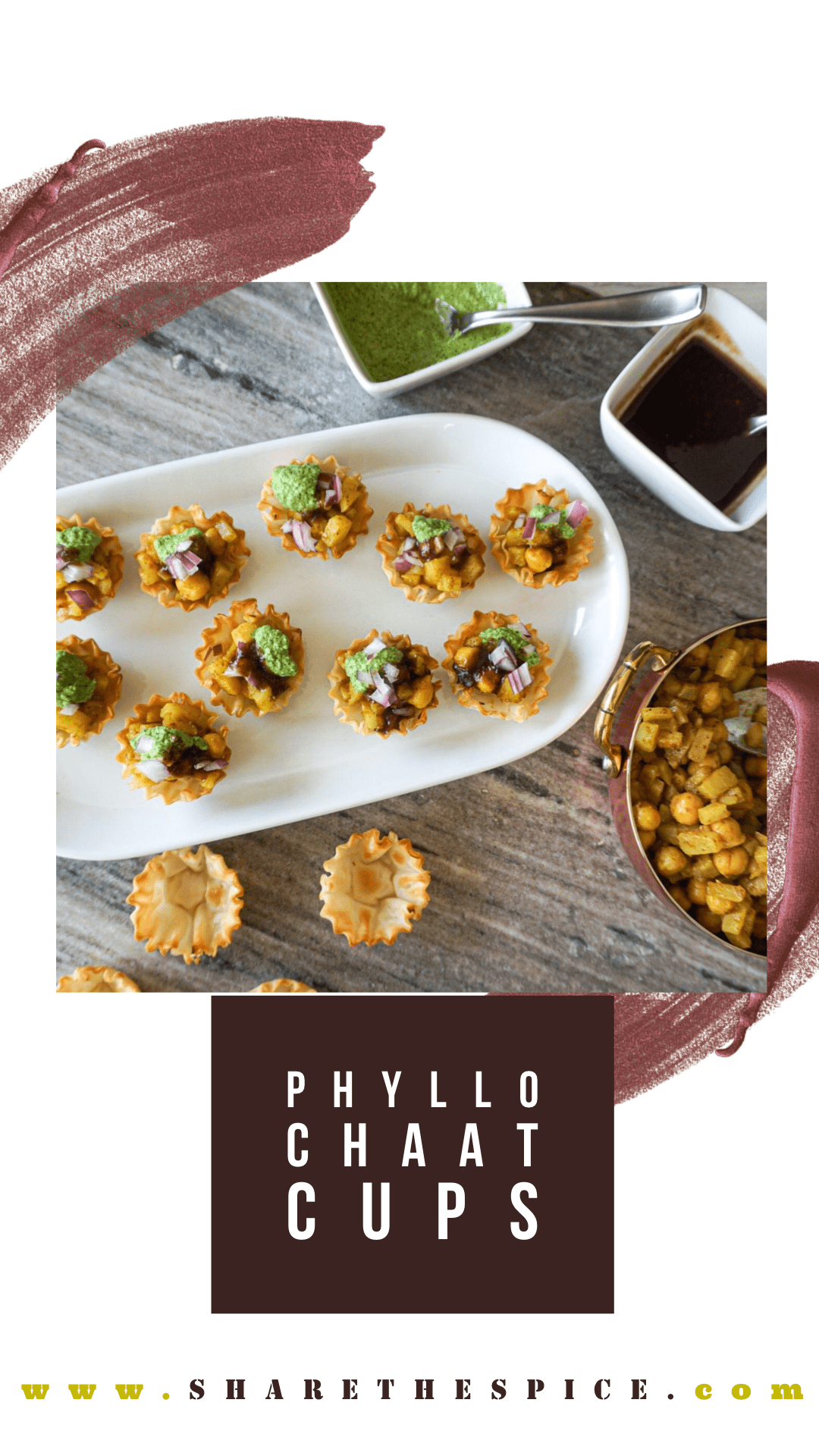 Phyllo Chaat Cups - Share the Spice Snack