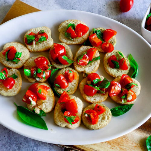 Cherry Tomato Bruschetta Appetizer Share the Spice