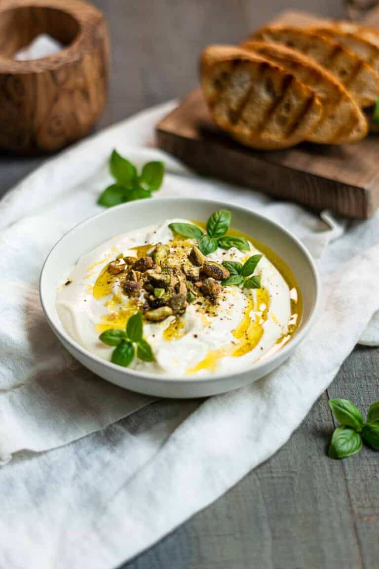 Whipped Ricotta with Roasted Pistachios - Share the Spice
