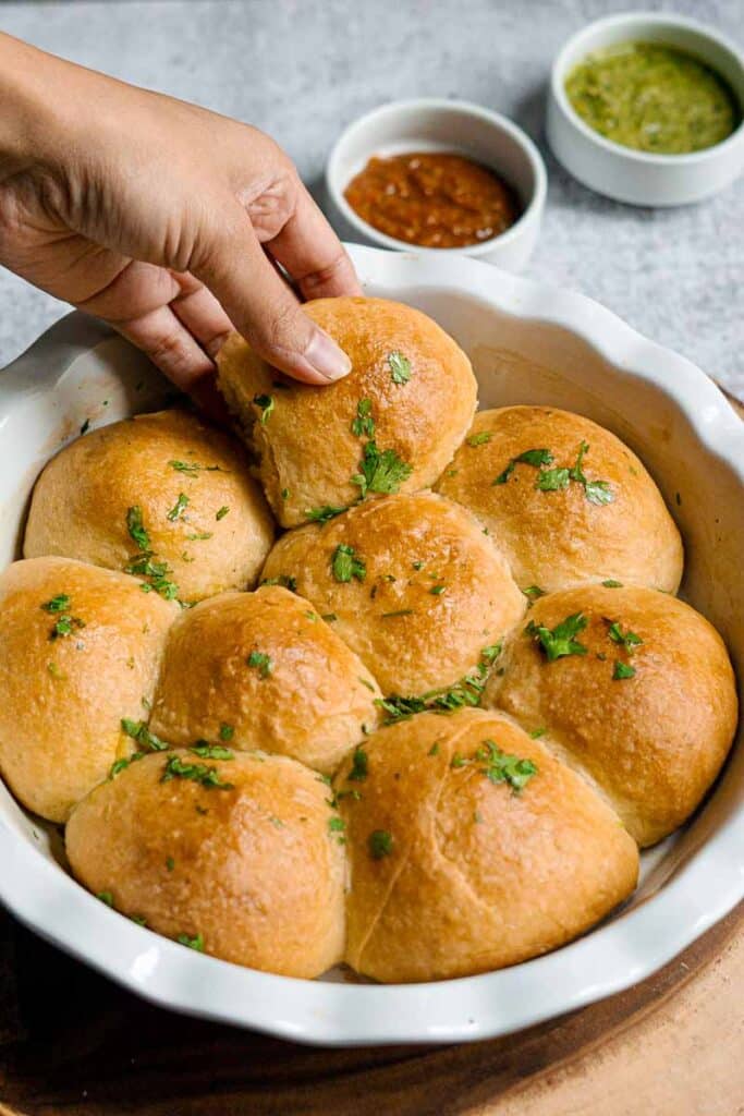Paneer Pull Apart Bread Rolls Share the Spice